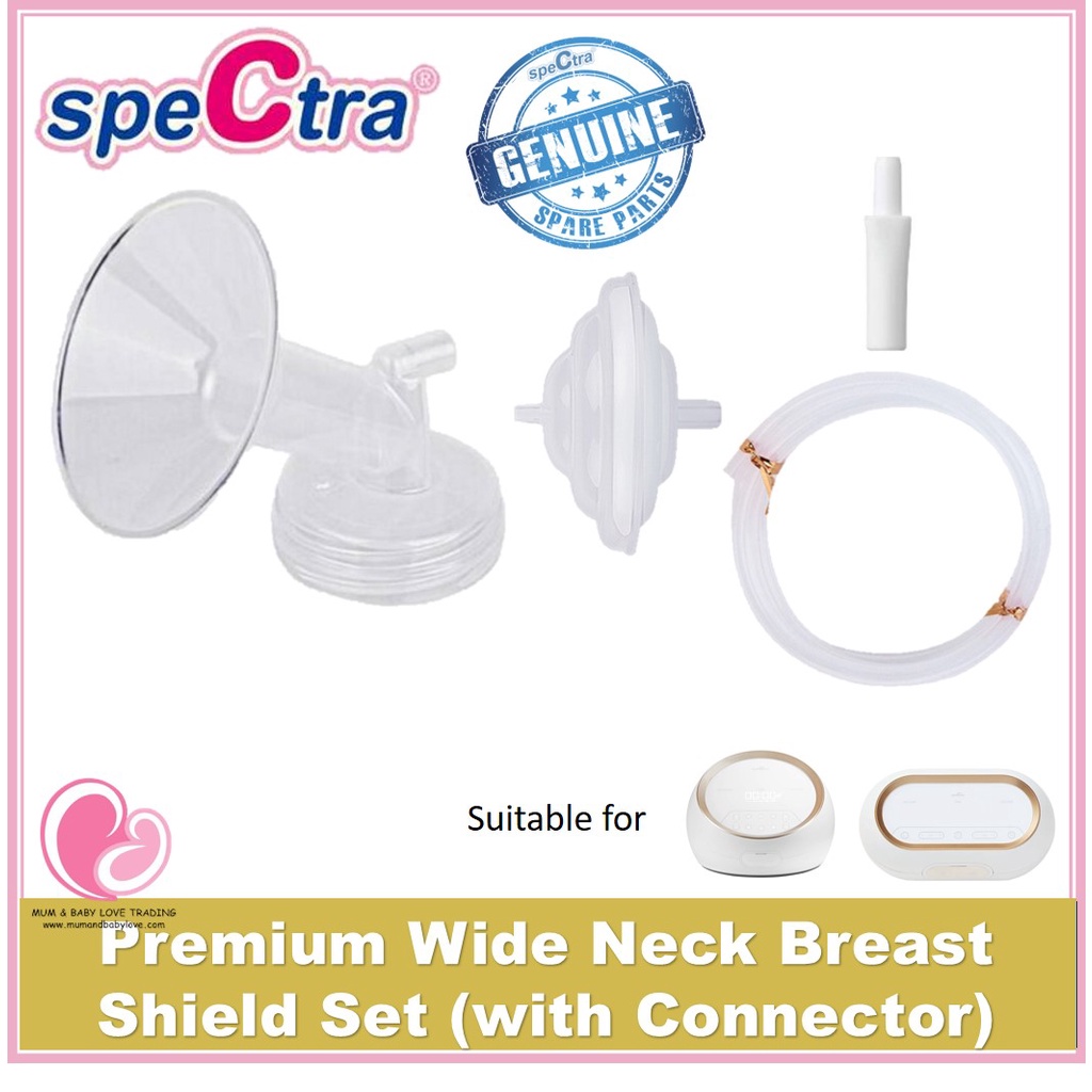 Original Spectra Premium Wide Neck Breast Shield Set (1 Set) - Suitable ...