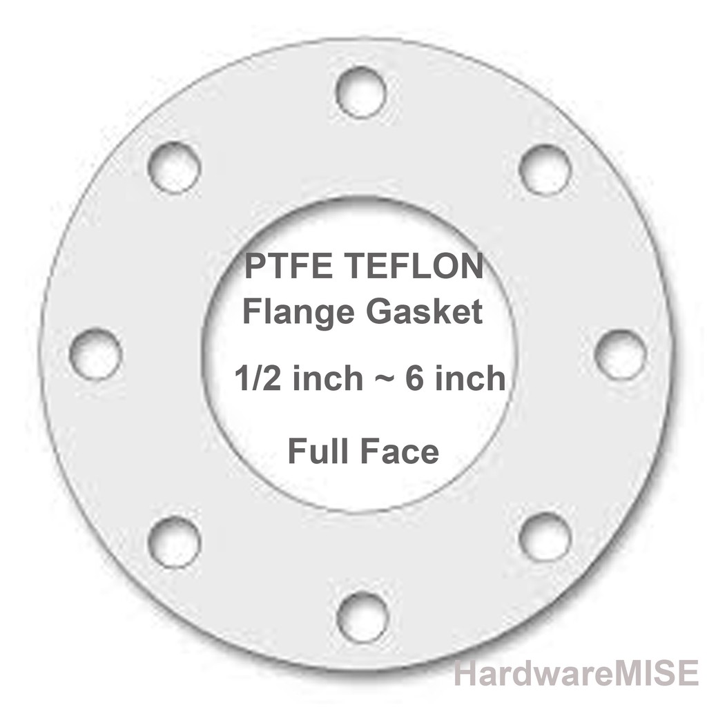 PTFE Gasket 3mm thk FF 1/2"~6" ANSI150 ANSI300 JIS10K PN16 Flange | Shopee Malaysia