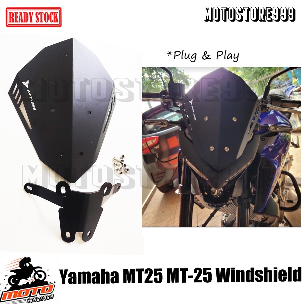 Yamaha MT25 MT-25 Steel Plate Visor Windshield READY STOCK | Shopee ...