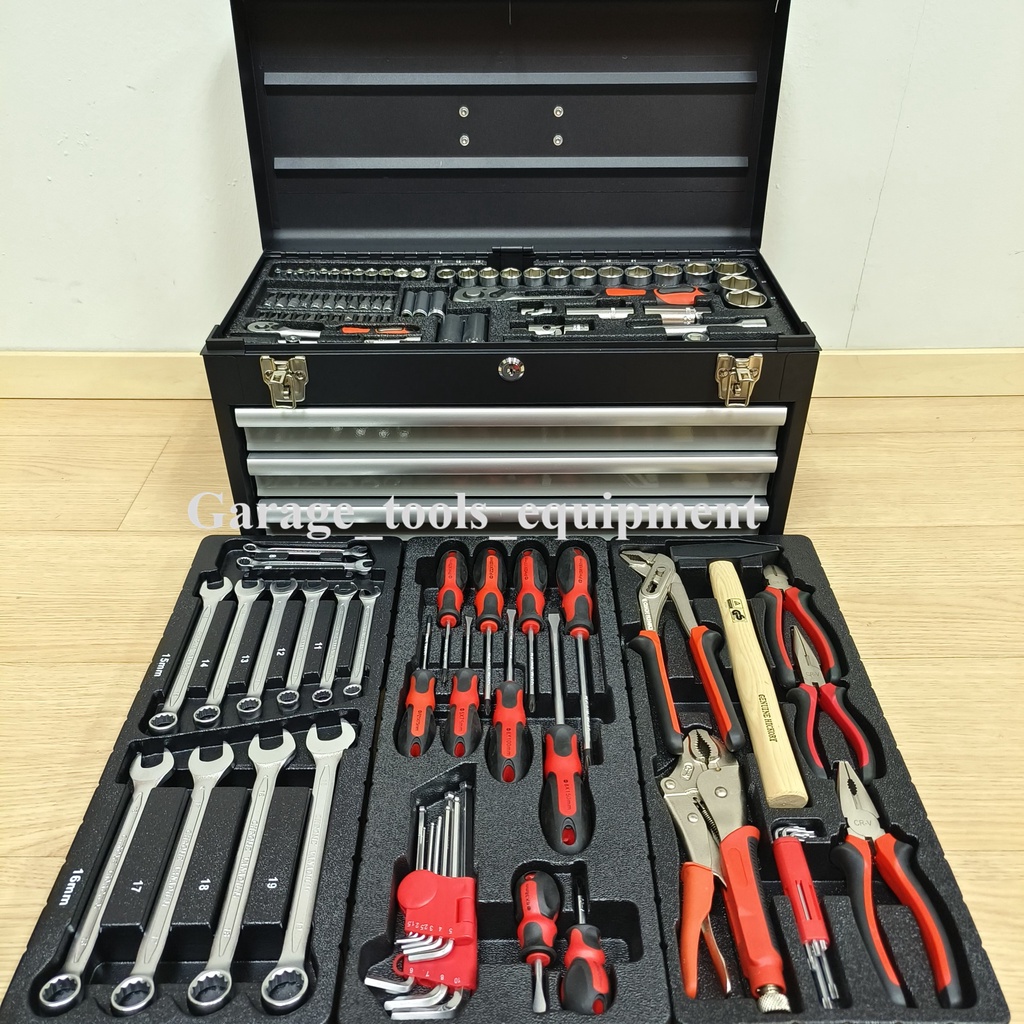 108Pcs Professional Mechanic Tool Chest Set With 3-Drawer | Tool Box ...