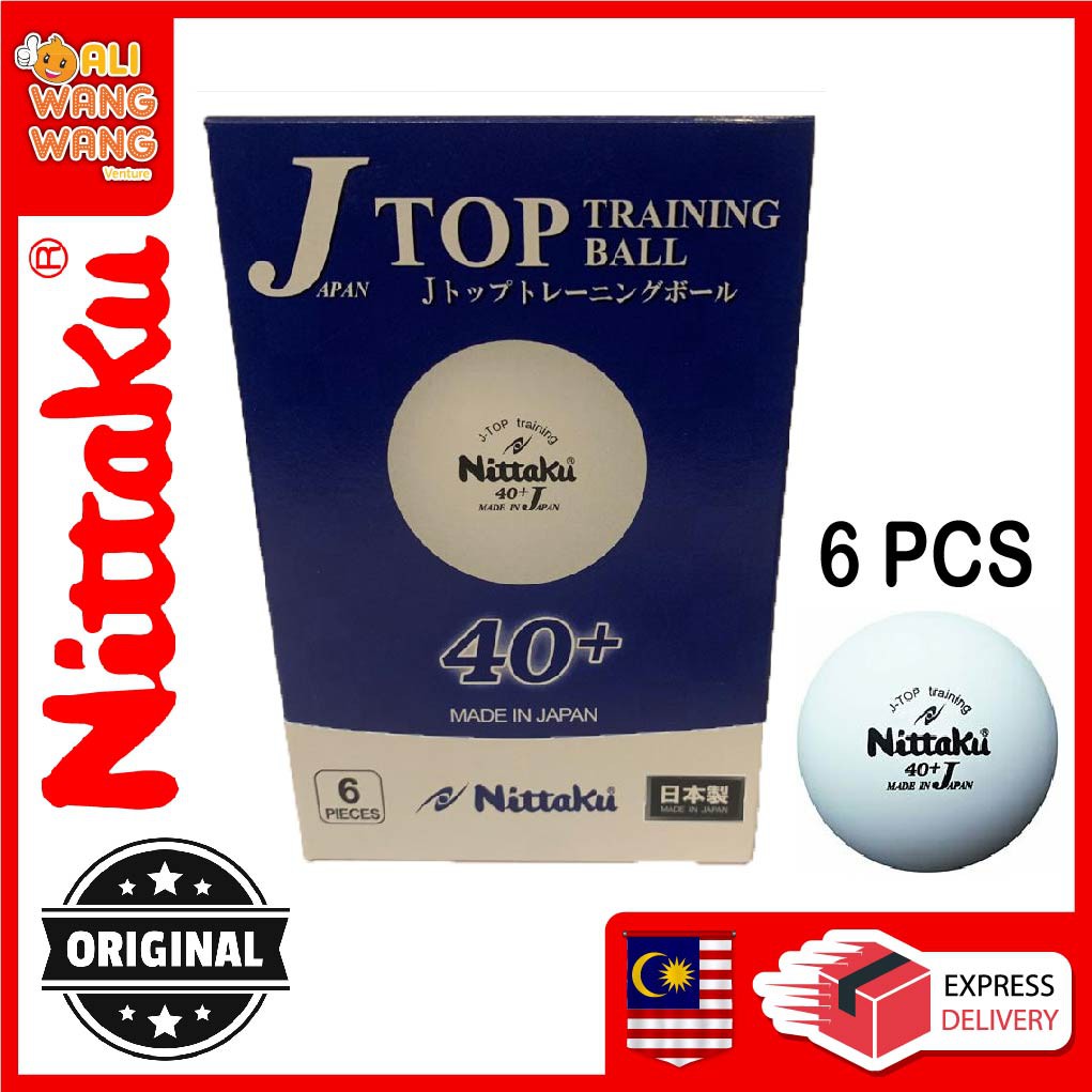 Nittaku J-Top (6PCS) 40+ Training Poly Balls ~ Bola Latihan Pingpong JTop (WHITE) | Shopee Malaysia