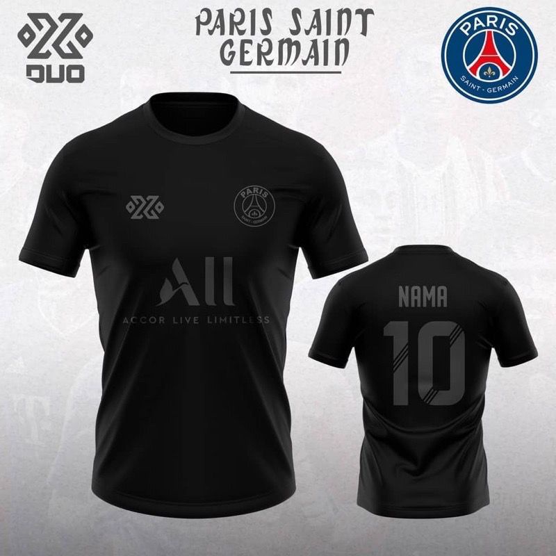 JERSI PSG | FREE CSTM NAMA| BLACKOUT EDITION | | Shopee Malaysia