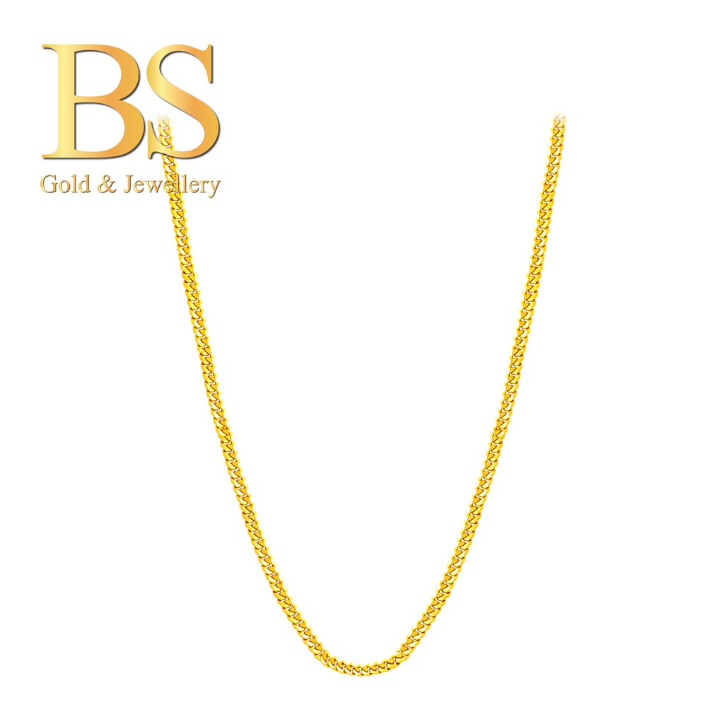 BS Jewellery 375(9K) Gold Machine Chain Necklace - R002 | Shopee Malaysia