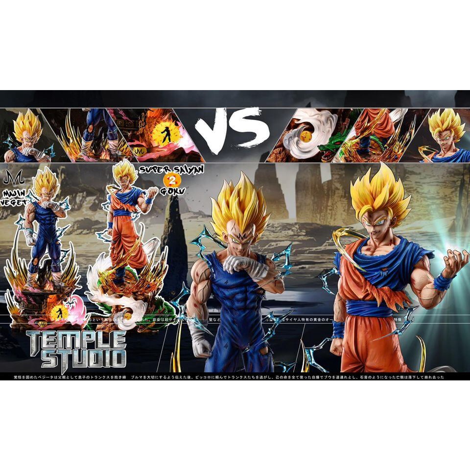 Temple Studio - Dragon Ball 1/4th Scale Super Saiyan 2 Goku & Majin ...