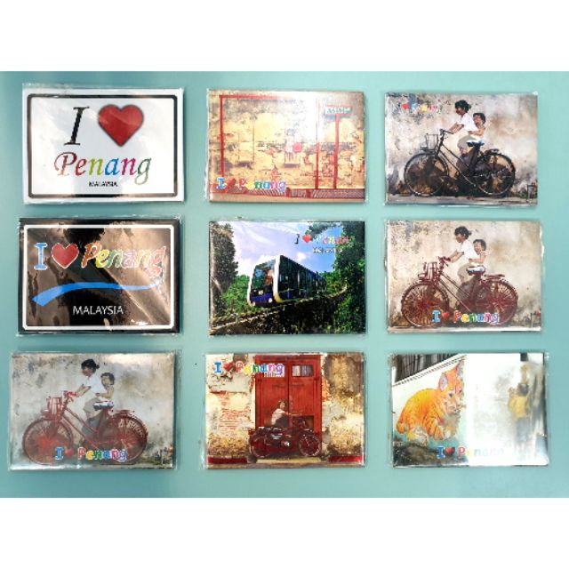 Penang Famous Attractio Street Art Fridge Magnet 💚Ready Stock💚 | Shopee ...