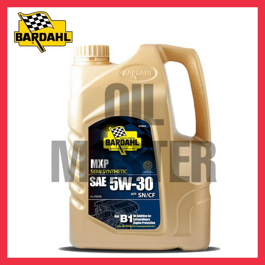 BARDAHL SEMI SYNTHETIC ENGINE OIL SAE 5W30 SN/CF 4LITER | Shopee Malaysia