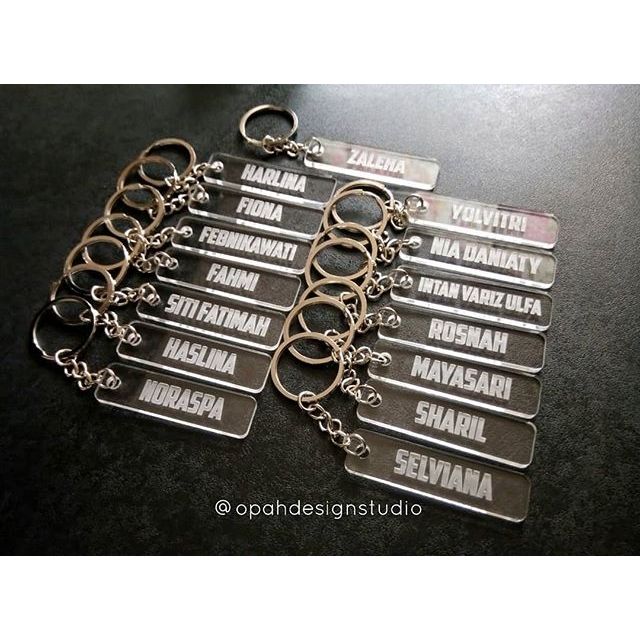 Keychain Engraving, Keychain Nama (Custom) | Shopee Malaysia