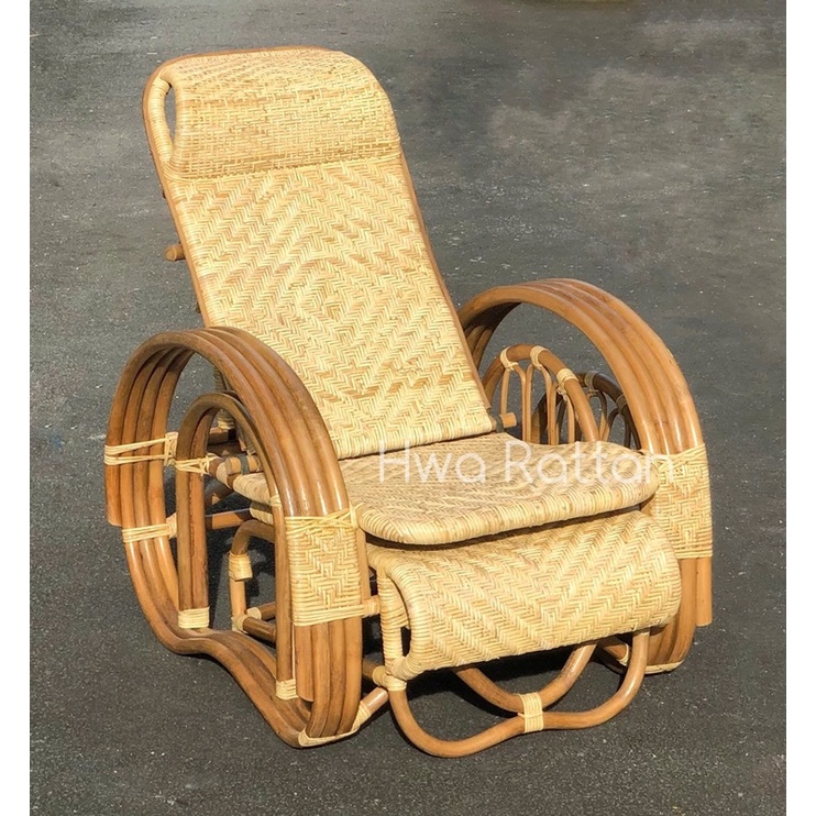Rattan lazy chair leg rest footrest laying chair woven rest chair ...