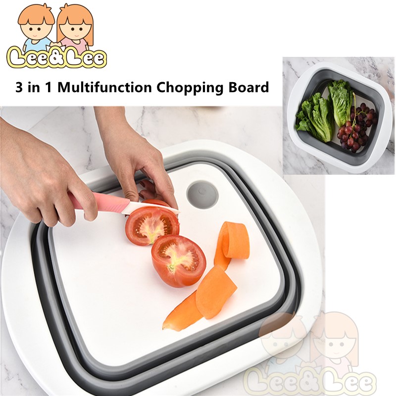 [CLEARANCE 3 in 1 Chopping Board Cutting Board Multifunction Foldable ...
