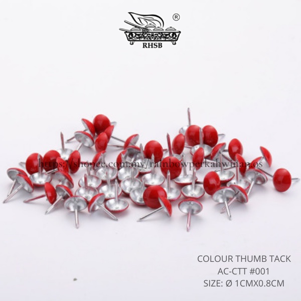 50PCS STEEL THUMB TACK / PUSH PINS / PAKU TEKAN / PIN OFFICE / PAKU ...