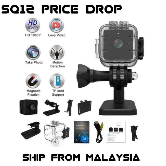 SQ12 Waterproof HD 1080P Mini Sport Spy Camera Outdoor DV Motion ...