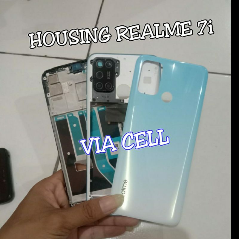 Casing Case Housing Fullset Realme 7i/C17 Backdoor Backcover+Original ...