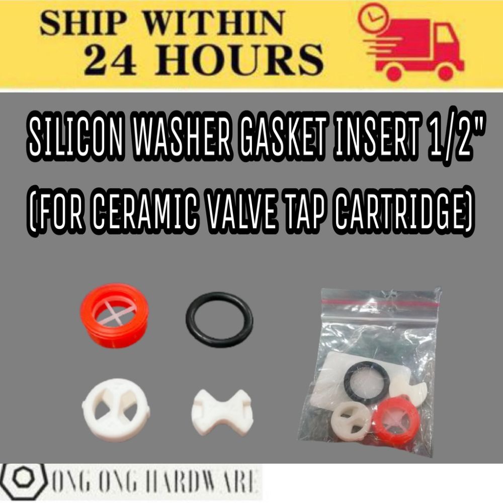 Valve Tap Ceramic Disc & Silicon Washer Gasket Insert 1/2'' Replacement ...