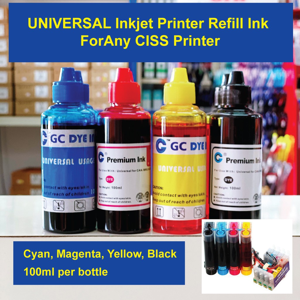 Universal Inkjet Printer Refill Ink for any CISS Printer | Shopee Malaysia