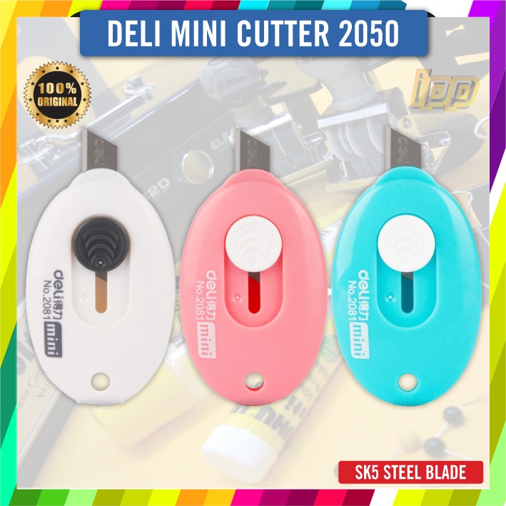 Deli Mini Cutter SK5 Hard Blade / Mini Pen Knife Manual Lock Cutter ...