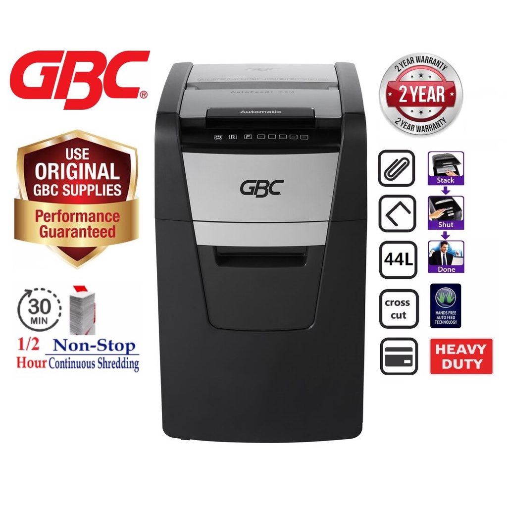 GBC ShredMaster 150M Auto Feed Paper Shredder - Micro Cut - Heavy Duty ...