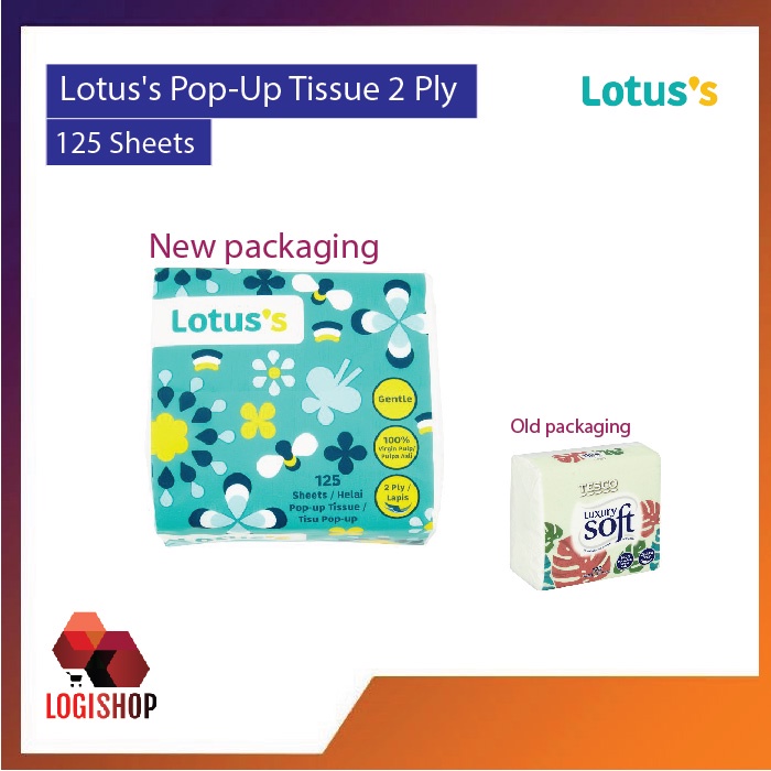 Lotus's Pop-Up Tissue 2 Ply 125Sheets | Shopee Malaysia