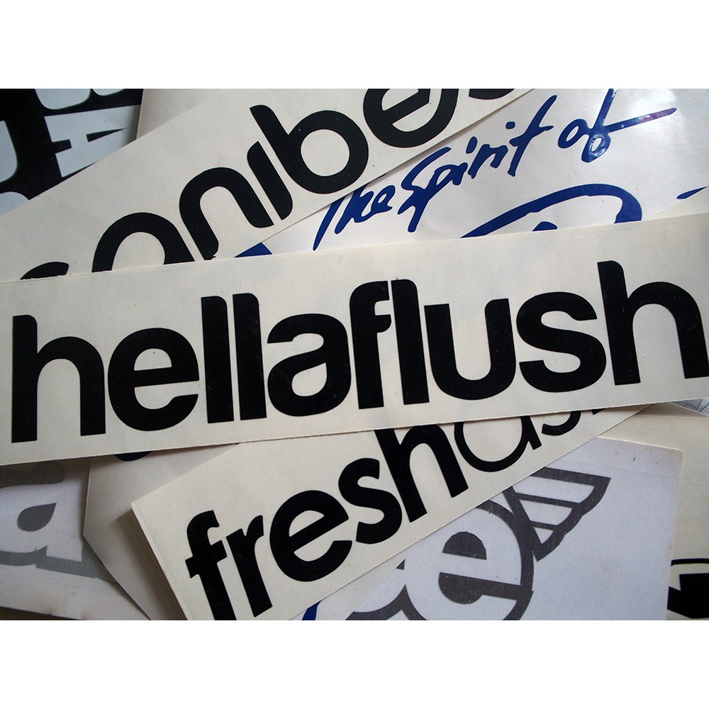 2Pcs HellaFlush JDM Sticker Windshield Car Side Door Stance Proton Myvi ...