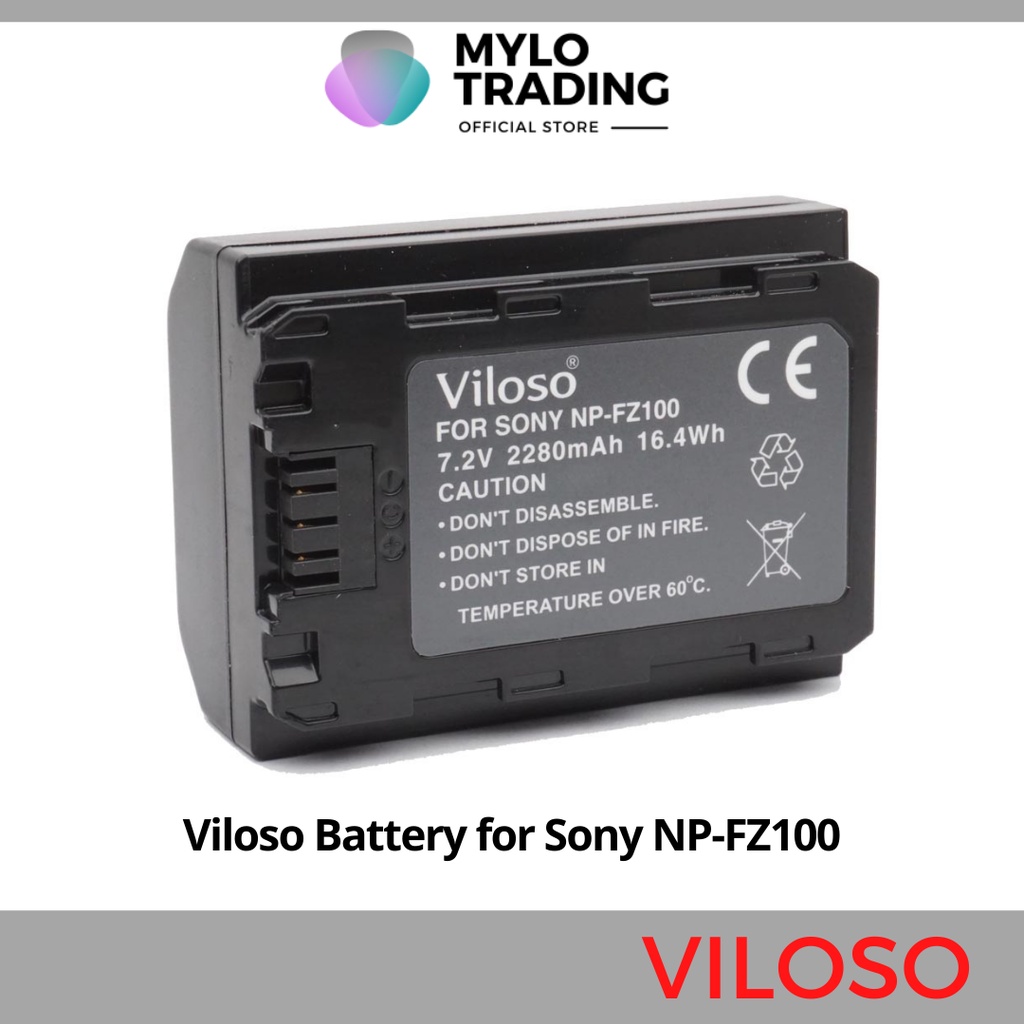 Viloso Battery NP-FZ100 FZ100/FZ-100 For Sony A7III A9 A7RII | Shopee ...