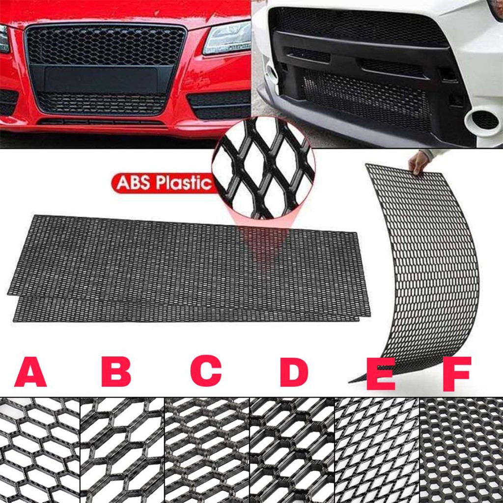 Universal Black ABS Plastic Racing Honeycomb Mesh Grill Spoiler Bumper ...