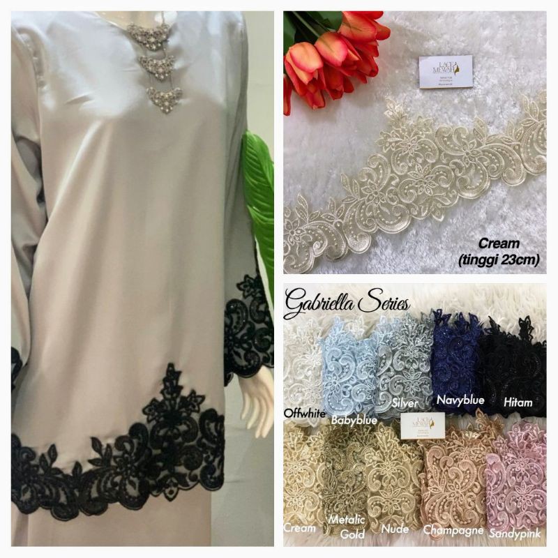 LACE MURAH & JIMAT DUIT! BORDERLACE FULL SEQUIN CANTIK & MEWAH DESIGN ...