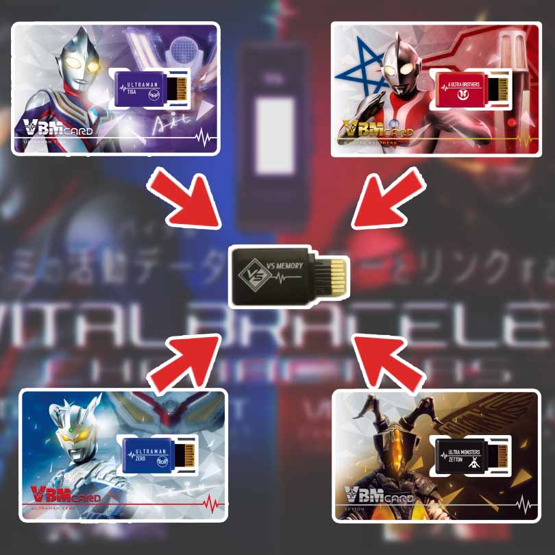 Vital Bracelet Character Dim Card Services Ultraman Kamen Rider VBC ...
