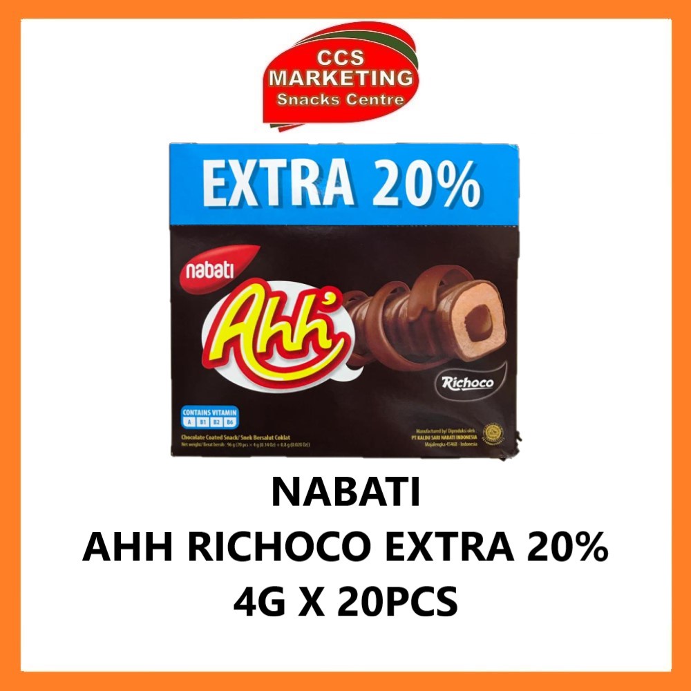 CCS Nabati Ahh Richoco Extra 20% ( 4g x 20pcs ) | Shopee Malaysia
