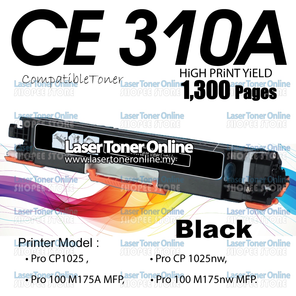 Compatible to HP 126A CE310A black laserjet pro color MFP M175a M175nw ...