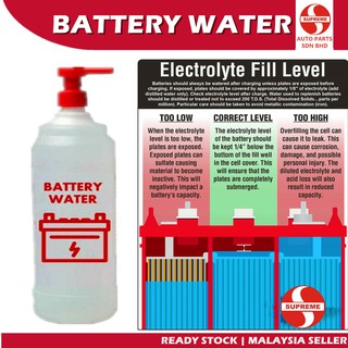 S2U Battery Water 1Liter NS40ZL NS60 NS70 NS70L N70Z N100 N120 N150 ...