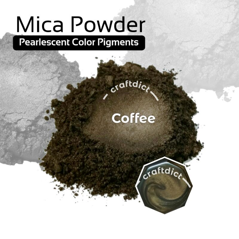 45g Coffee Mica Powder Pigment (Epoxy,Resin,Soap,Art) Pearlescent Mica ...