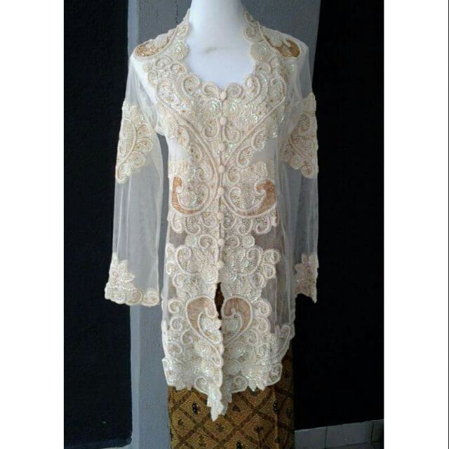 Kebaya Jawa Colour Cream Size XL ORIGINAL | Shopee Malaysia