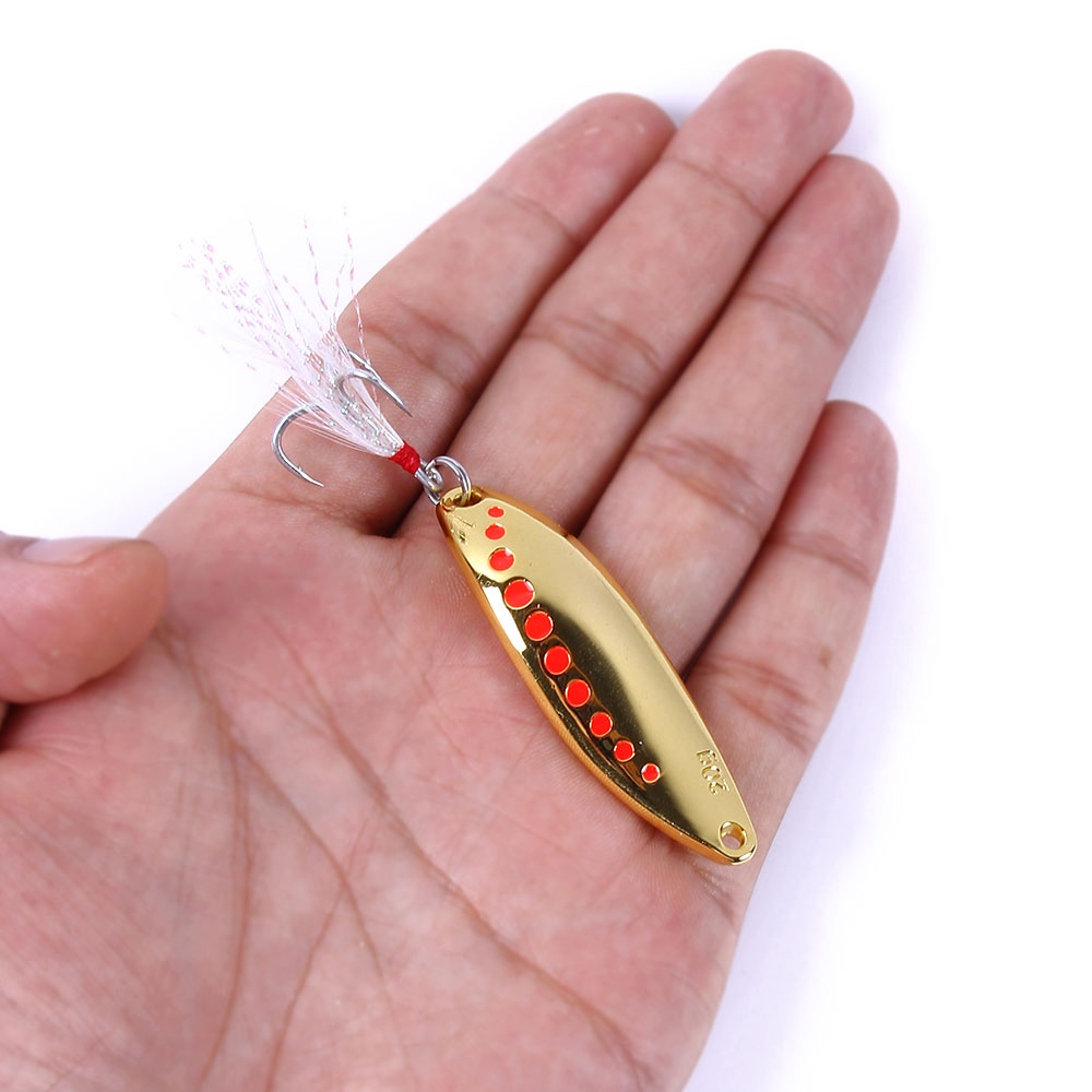 HENGJIA 2pcs Metal Vib Leech Spinners Spoon Lures 7.5g/10g/15g/20g ...