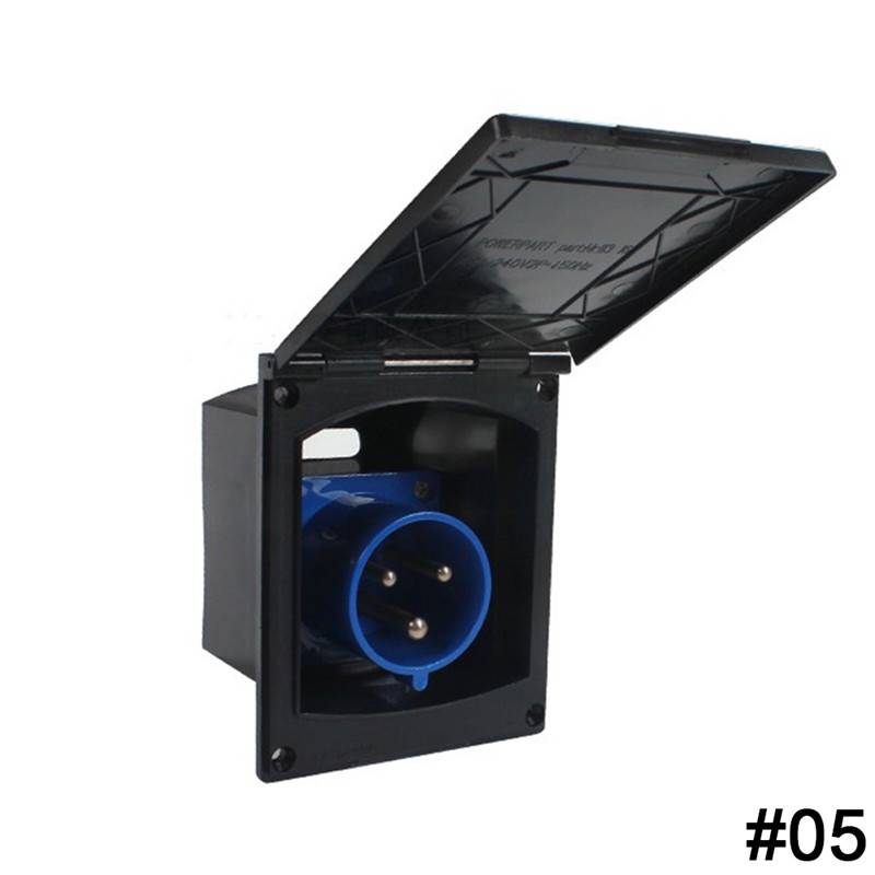 BG RV 16A 32A External Power Box Flush Hook Up Waterproof Plug Socket ...