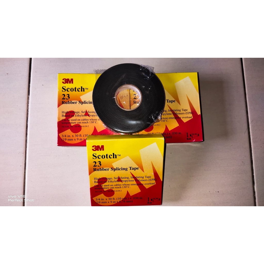 3M Scotch® 23 Rubber Splicing Tape Black 100% Original | Shopee Malaysia