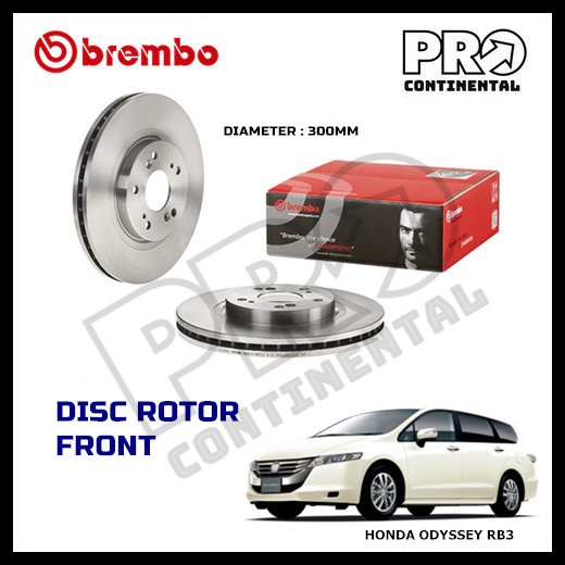 GENUINE BREMBO HONDA ODYSSEY RB3 2009-2013 FRONT DISC ROTOR [1 PAIR (LH ...