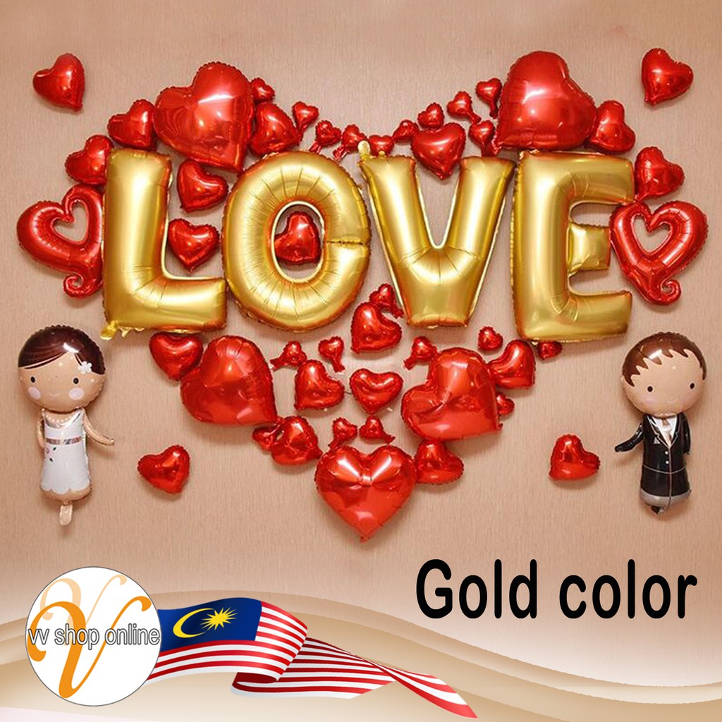 32" Love Letter Balloons Wedding Room Decoration Inflatable Balls ...