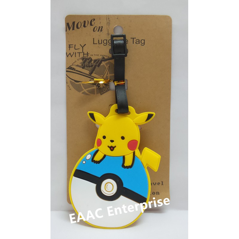 Pokemon Pikachu Cartoon Luggage Tag Suitcase ID Travel Label BagasI ...