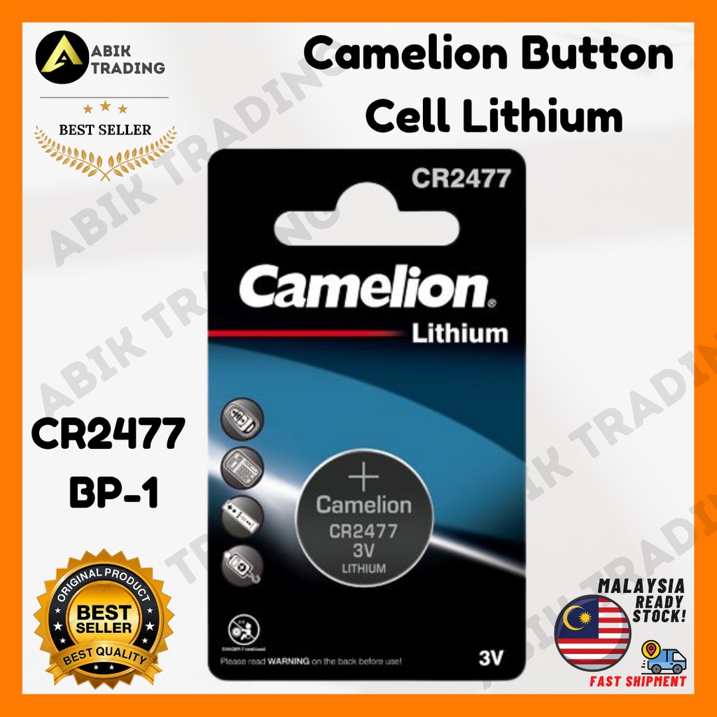 GENUINE CR2477 3V CAMELION Lithium Button Battery 2477 3V | Shopee Malaysia