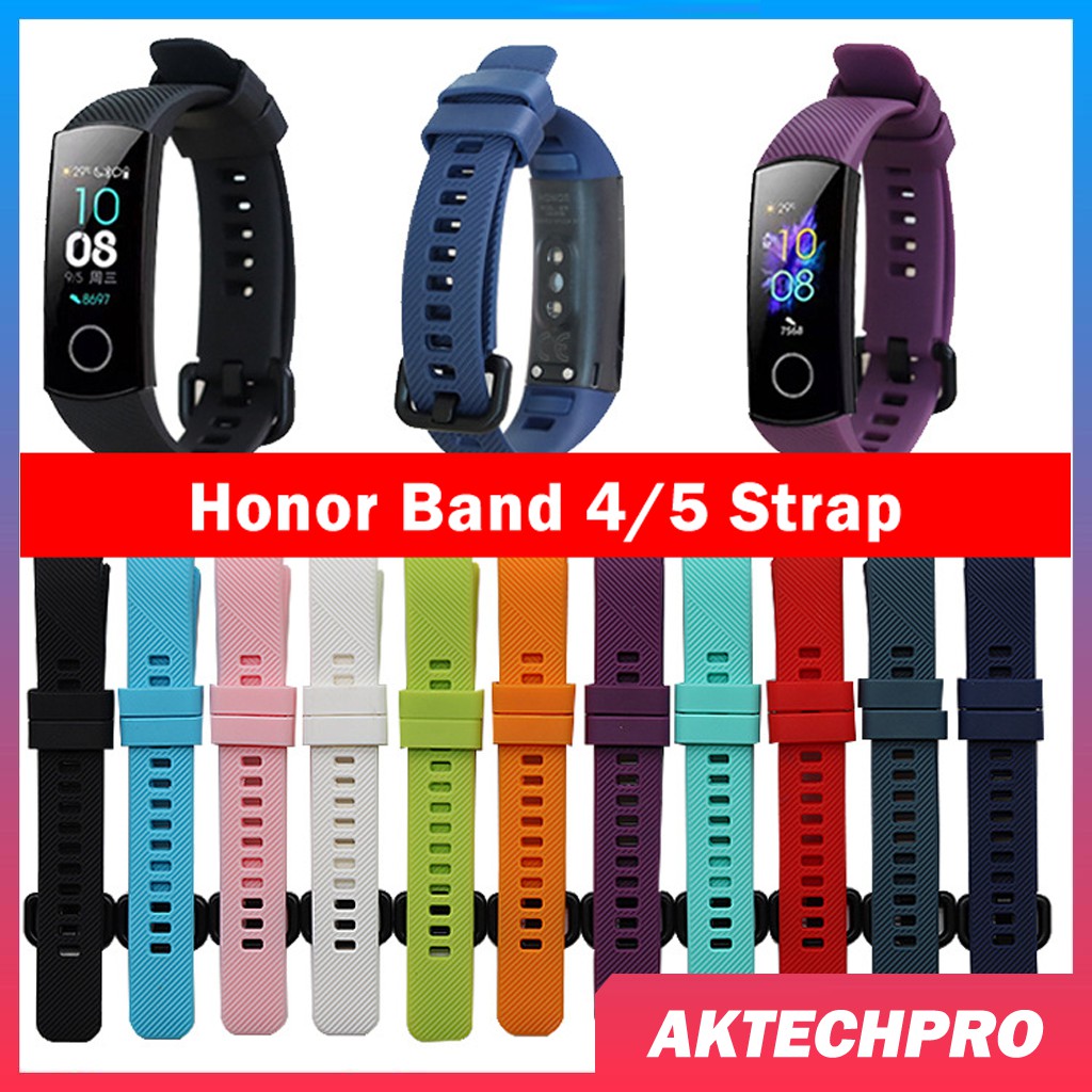 HUAWEI Honor Band 4 / Band 5 Stylish Silicone Strap Premium Genuine ...