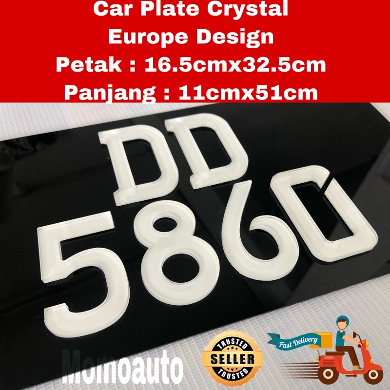 Number Plate Kereta Crystal(Model LK12)🔥Car Plate Crystal🔥Ready Stock 🔥 ...