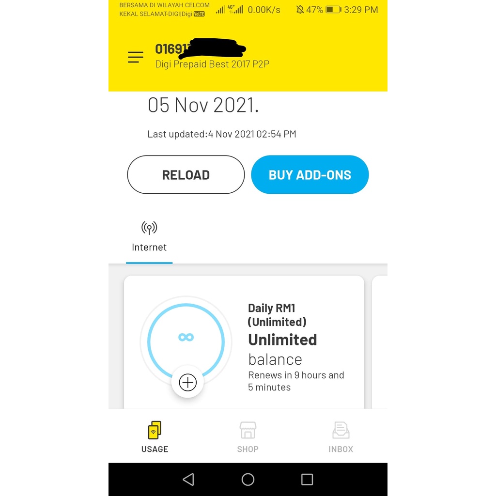 DIGI UNLIMITED DATA RM1 (Simkad) | Shopee Malaysia