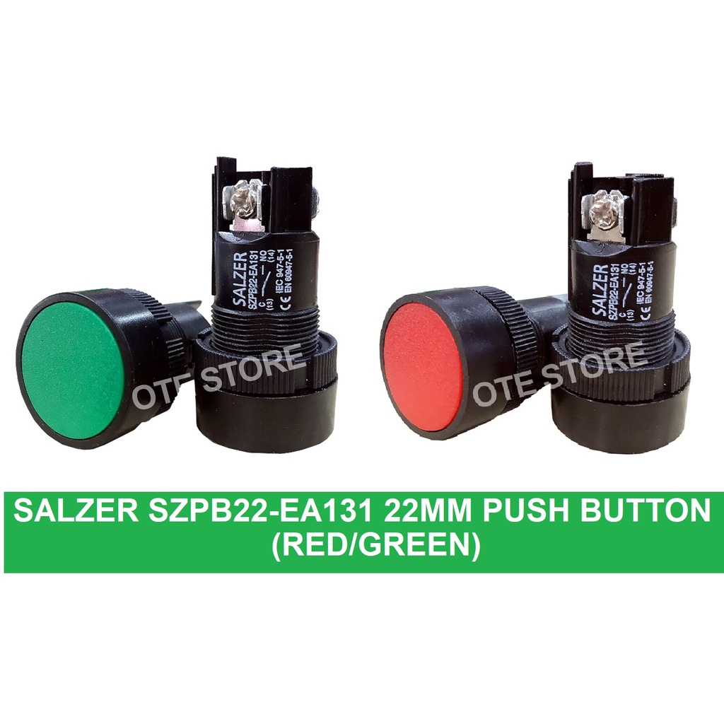 Salzer SZPB22-EA131 22mm Push Button (Green/Red) | Shopee Malaysia