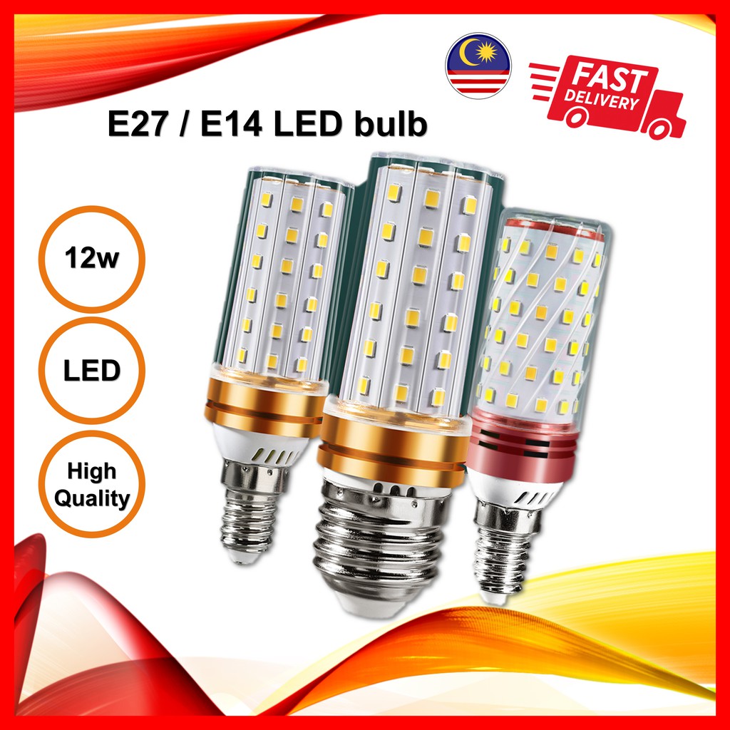 LIGHT BULB MENTOL E27/ E14 12W LED BLING CORN BULB DAYLIGHT/ WARMWHITE ...
