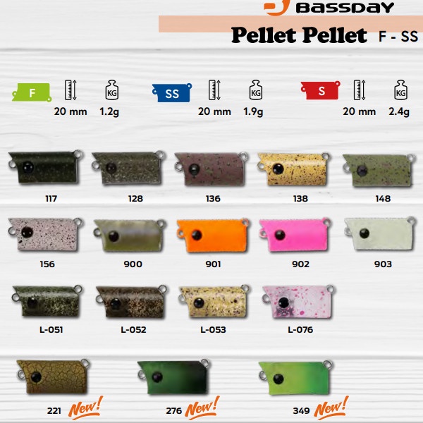 Bassday Pellet Pellet 20 mm 2.4 grams Sinking Fishing Lure | Shopee ...