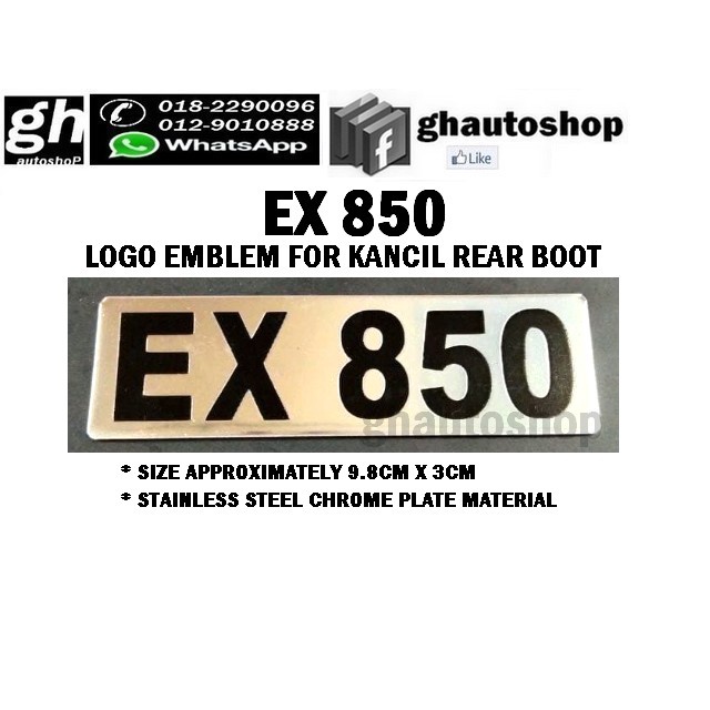 EX 850 logo emblem for Kancil rear boot | Shopee Malaysia