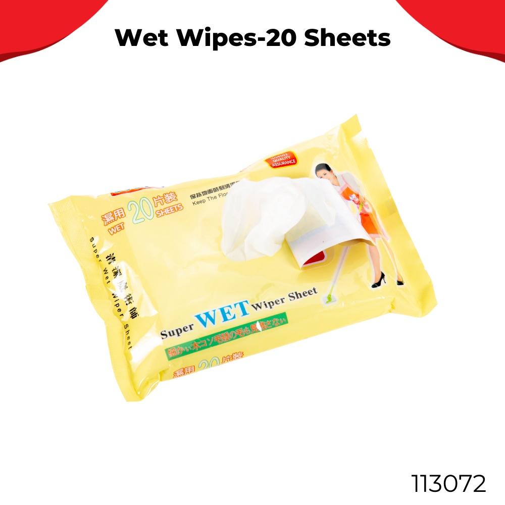SUPERSAVE Super Wet Mop Wiper Floor Mops Wipes Dust Removal Disposable ...