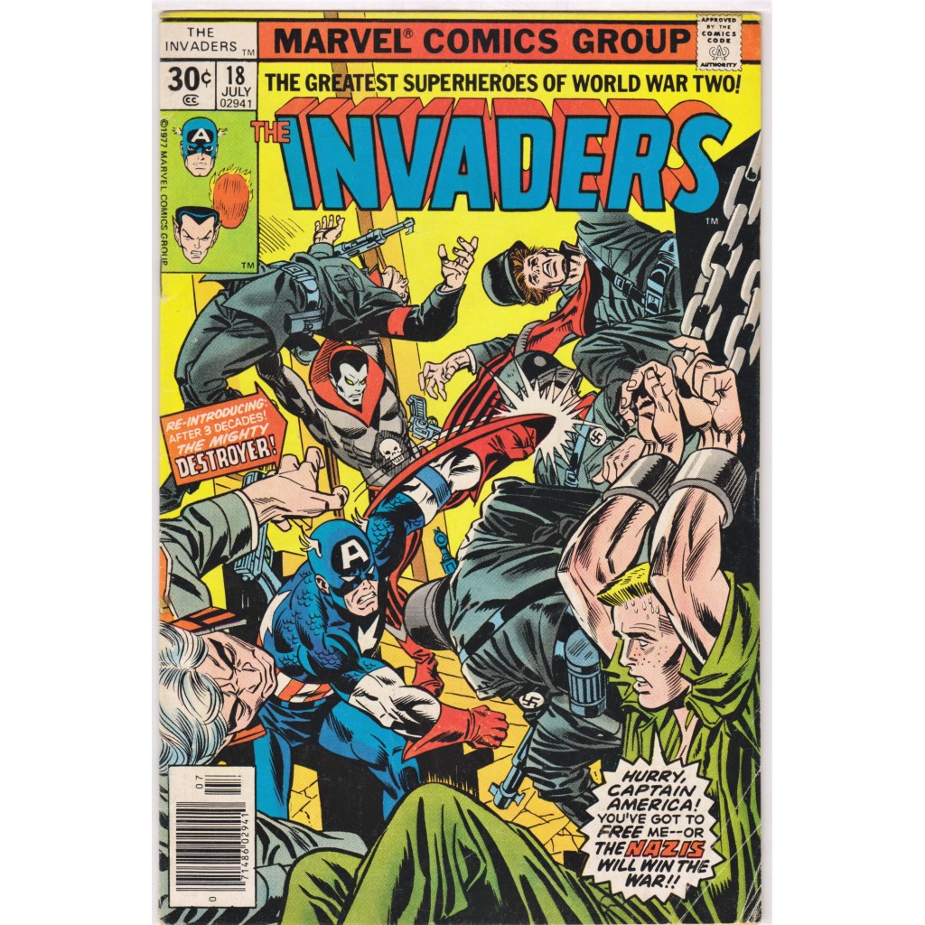 Marvel Invaders #18 (1977) 1st app The Destroyer aka Union Jack ...