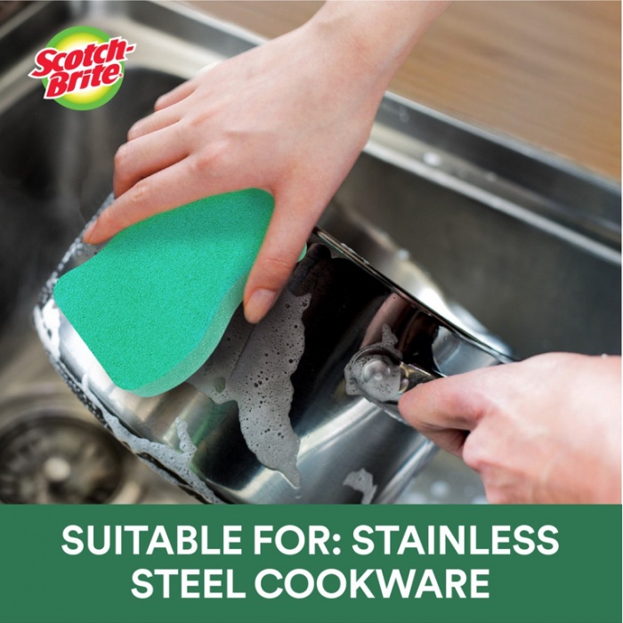 3M Scotch Brite Scrub Dots Heavy Duty Scrub Sponge - Green (2 Pcs/Pack ...