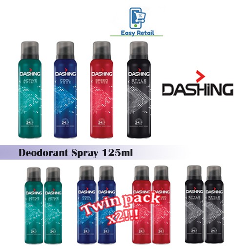 Dashing Deodorant Body Spray 125ml (Single Pack / Twin Pack) | Shopee ...
