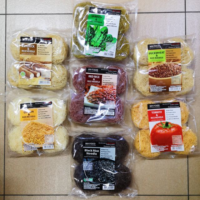 MH FOOD ORGANIC NOODLE SPINACH/BUCKWHEAT/BLACK RICE/BURDOCK/TOMATO ...